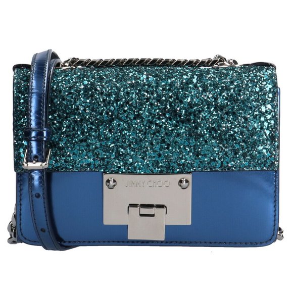 Jimmy Choo | Bags | Jimmy Choo Level Soft Shoulder Bag Leather Blue ...